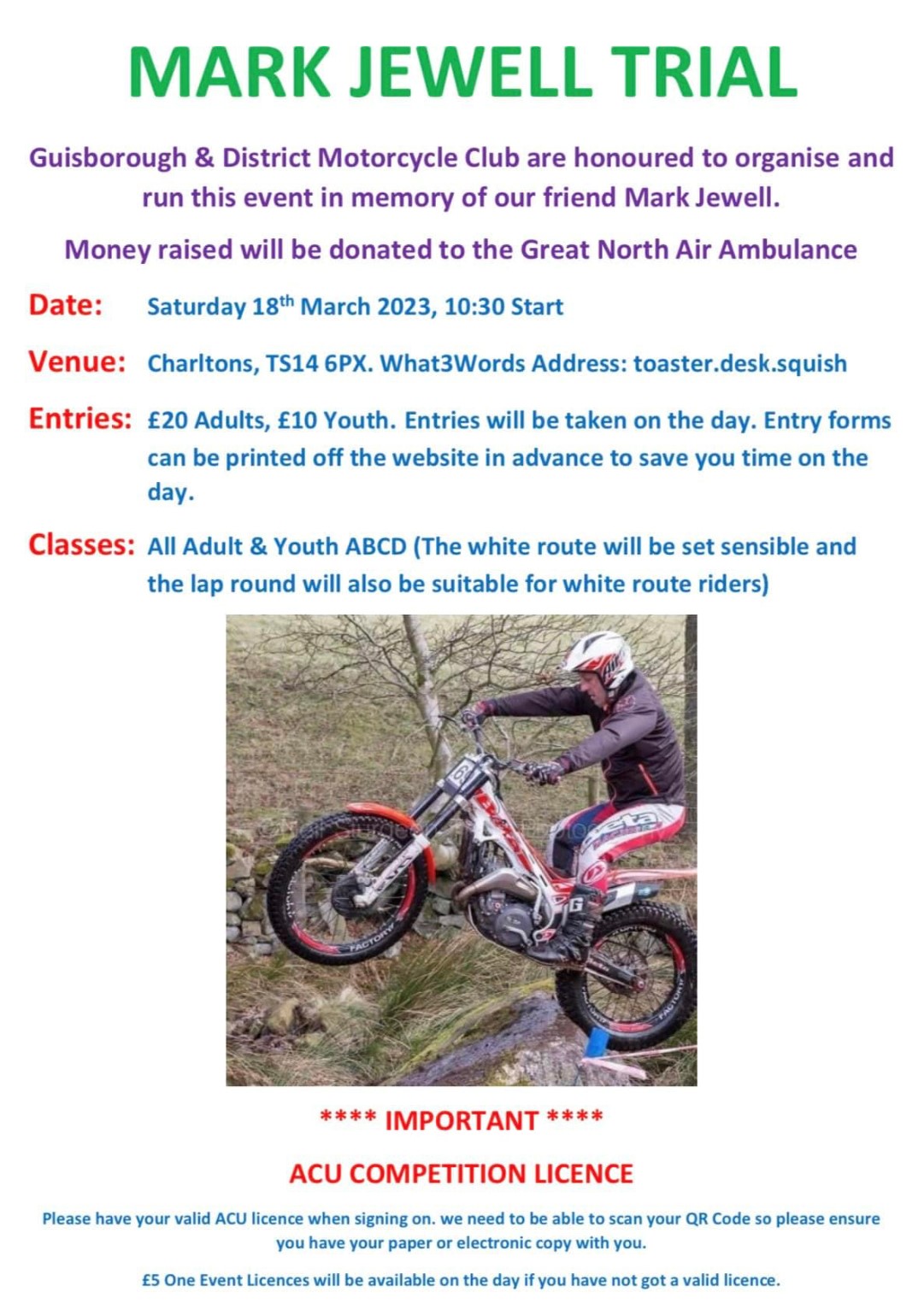 Mark Jewell Poster – Guisborough & District Motorcycle Club Ltd